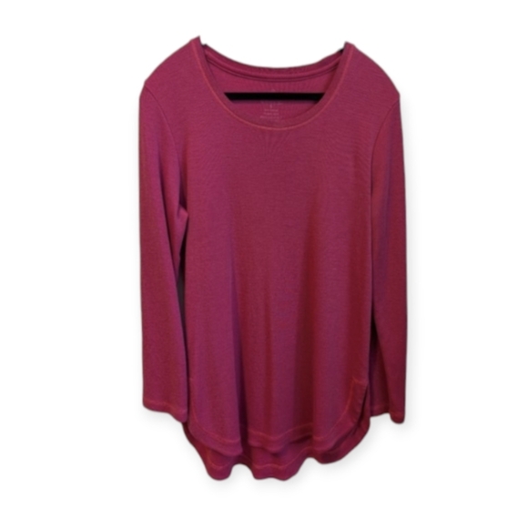 Woolx | Tops | Womens Pink Long Sleeve Tunic Top Blair 0 Merino Wool ...